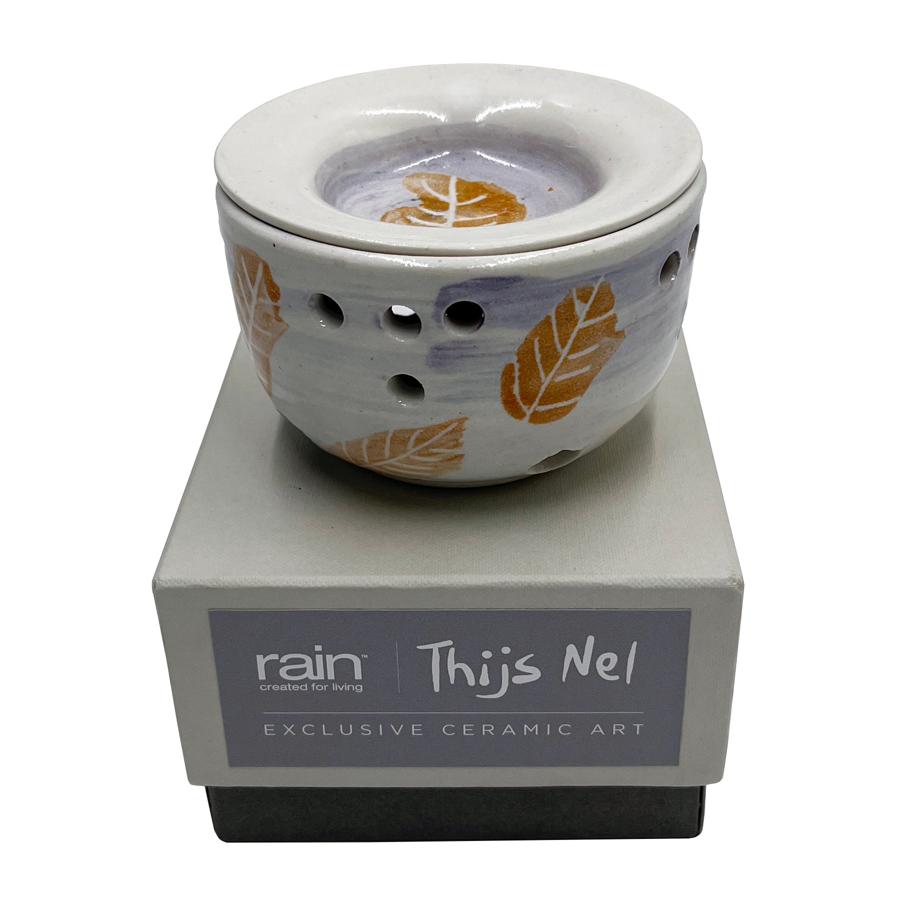 autumn leaf ceramic oil burner - thijs nel – Rain Natural Skincare USA