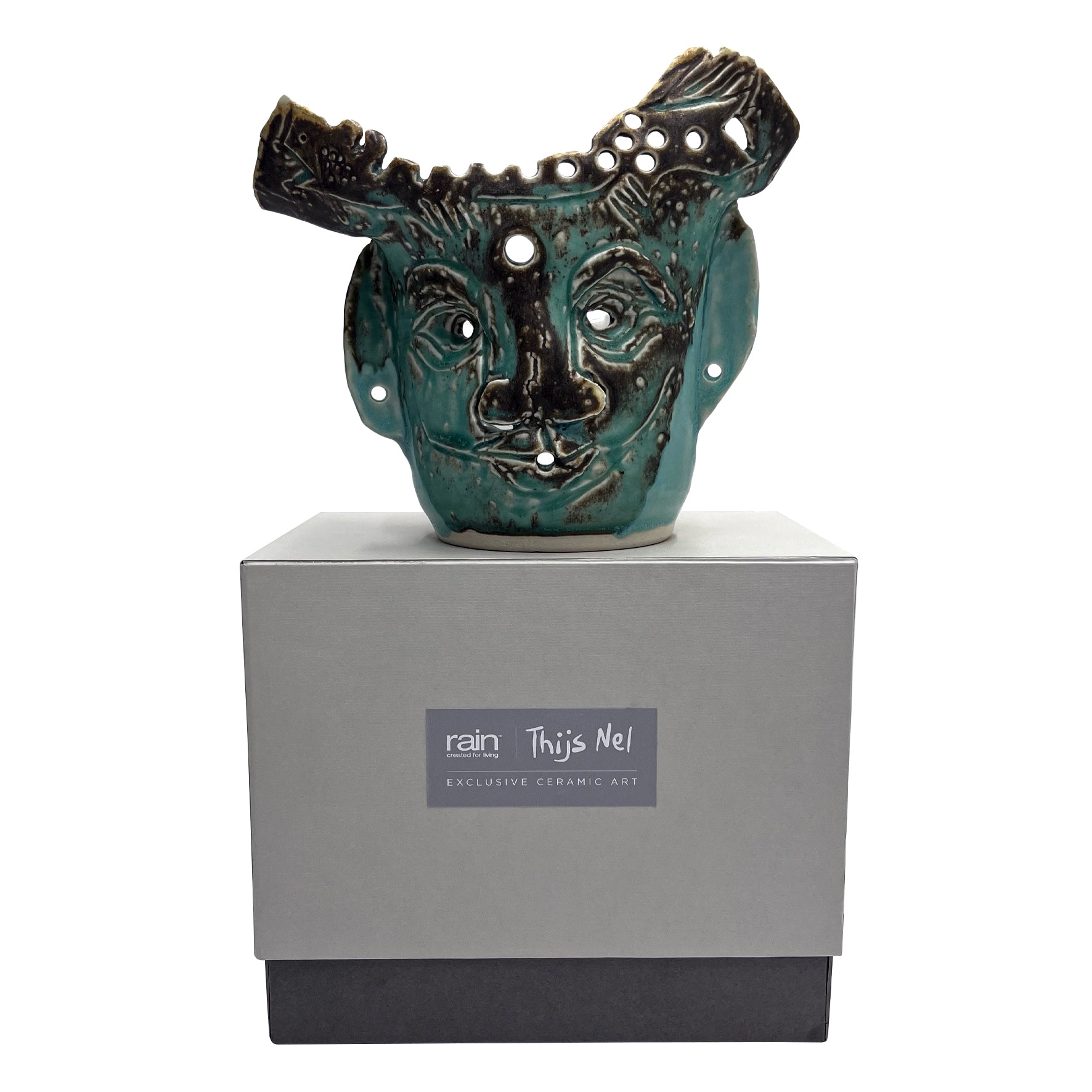 Turquoise Head Vase - Thijs Nel – Rain Natural Skincare USA